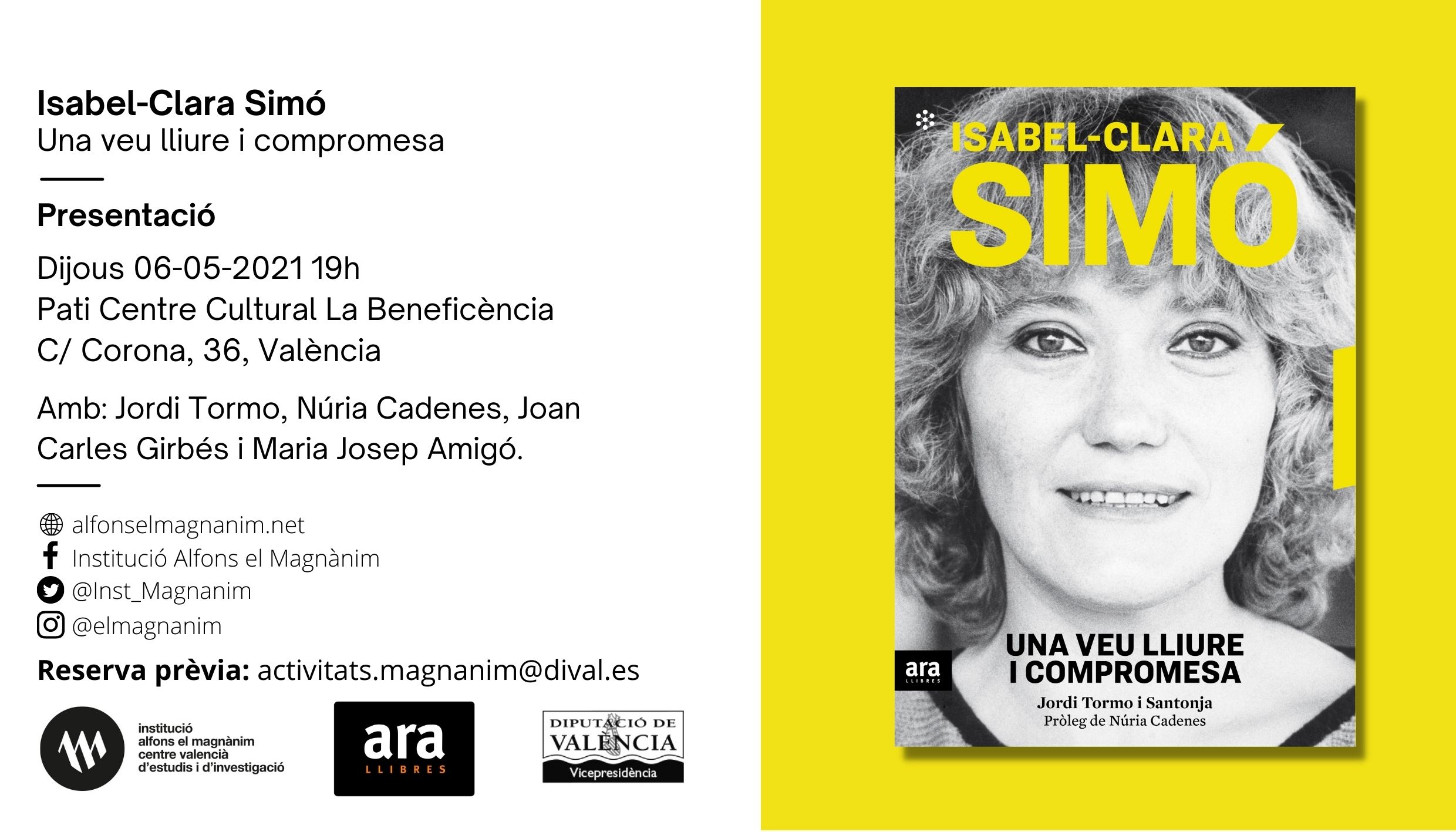 Presentació de la biografia d'Isabel-Clara Simó | Associació d'Escriptors en Llengua Catalana